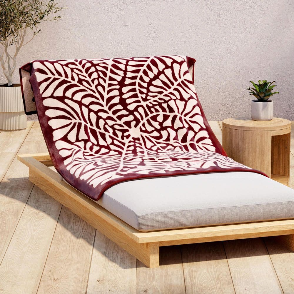 FRESHFOLDS Dark Terracotta / Light Terracotta Retro Leaves 100% Cotton ...