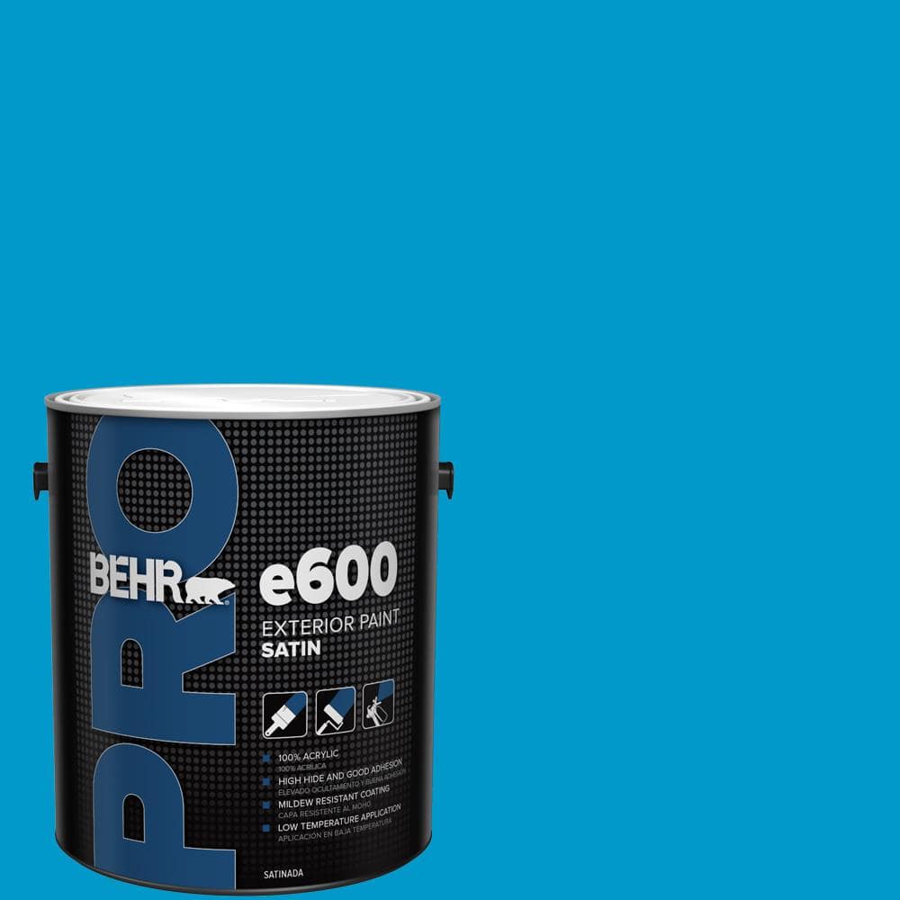 BEHR PRO 1 gal. #550B-6 Isle of Capri Satin Exterior Paint PR64301 ...