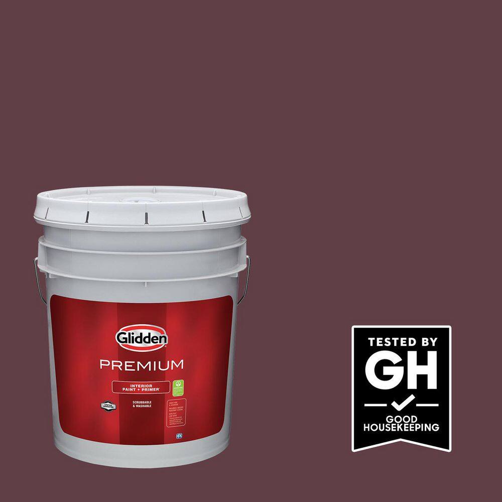 Glidden Premium 5 gal. PPG1048-7 Gooseberry Satin Interior Latex Paint ...