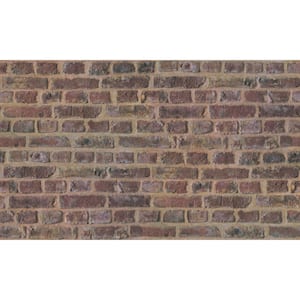 Bricks and More Collection Red Herringbone Brick Matte Finish Vinyl on ...