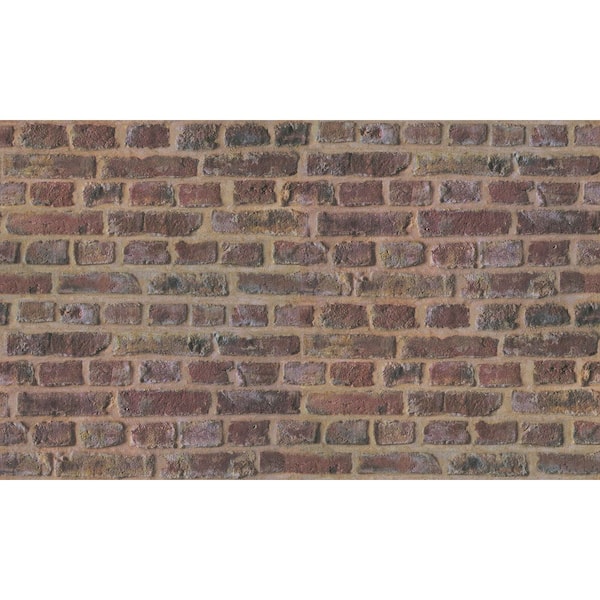 Bricks and More Collection Red Brickshire Residents Matte Finish Vinyl ...