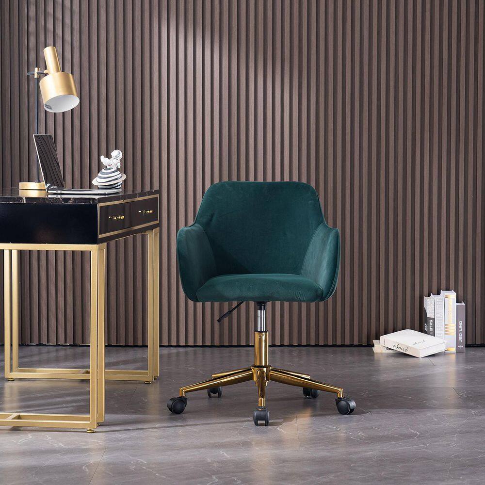 URTR Home Office Green Velvet Task Chair Office Chair 360° Swivel Chair ...