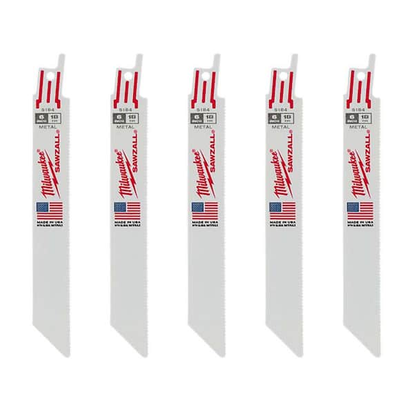 Milwaukee 6 in. 18 TPI Medium Metal Cutting SAWZALL Reciprocating Saw ...