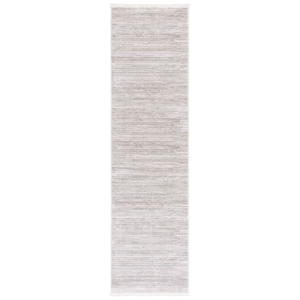 SAFAVIEH Mila Gray/Ivory 2 ft. x 8 ft. Abstract Distressed Runner Rug ...