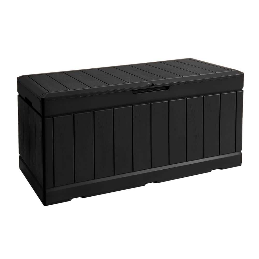 88 Gal. Large Black Resin Deck Box Z0BVZTP78R - The Home Depot