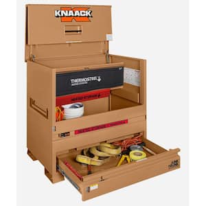 Knaack 49 in. W x 30 in. L x 60 in. H, Steel Jobsite Storage Piano Box ...