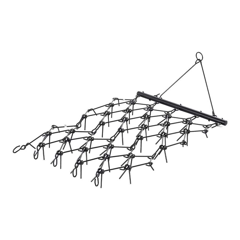 SKYSHALO 0 in. Handle Drag Harrow, Durable Chain Harrow with 80 Sharp ...