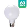Simply Conserve 40-Watt Equivalent G25 Dimmable Contractor Pack Quick Install LED Light Bulb (60 ...