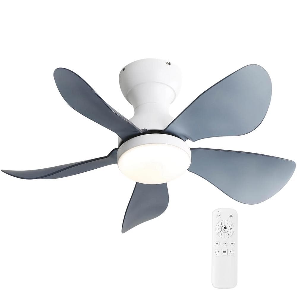 Latepis 29 in. Indoor White Ceiling Fan Remote Control Reversible DC ...