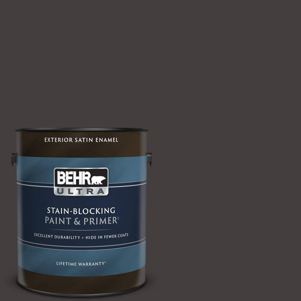 BEHR ULTRA 1 gal. #MQ1-35 Off Broadway Satin Enamel Exterior Paint ...