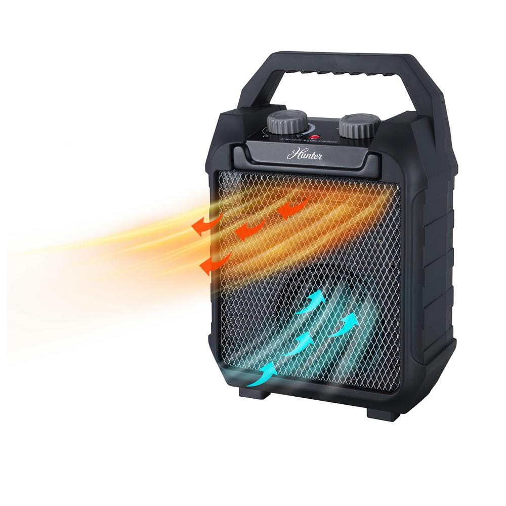 Hunter Deluxe Recirculating 1,500-Watt Utility Space Heater with ...
