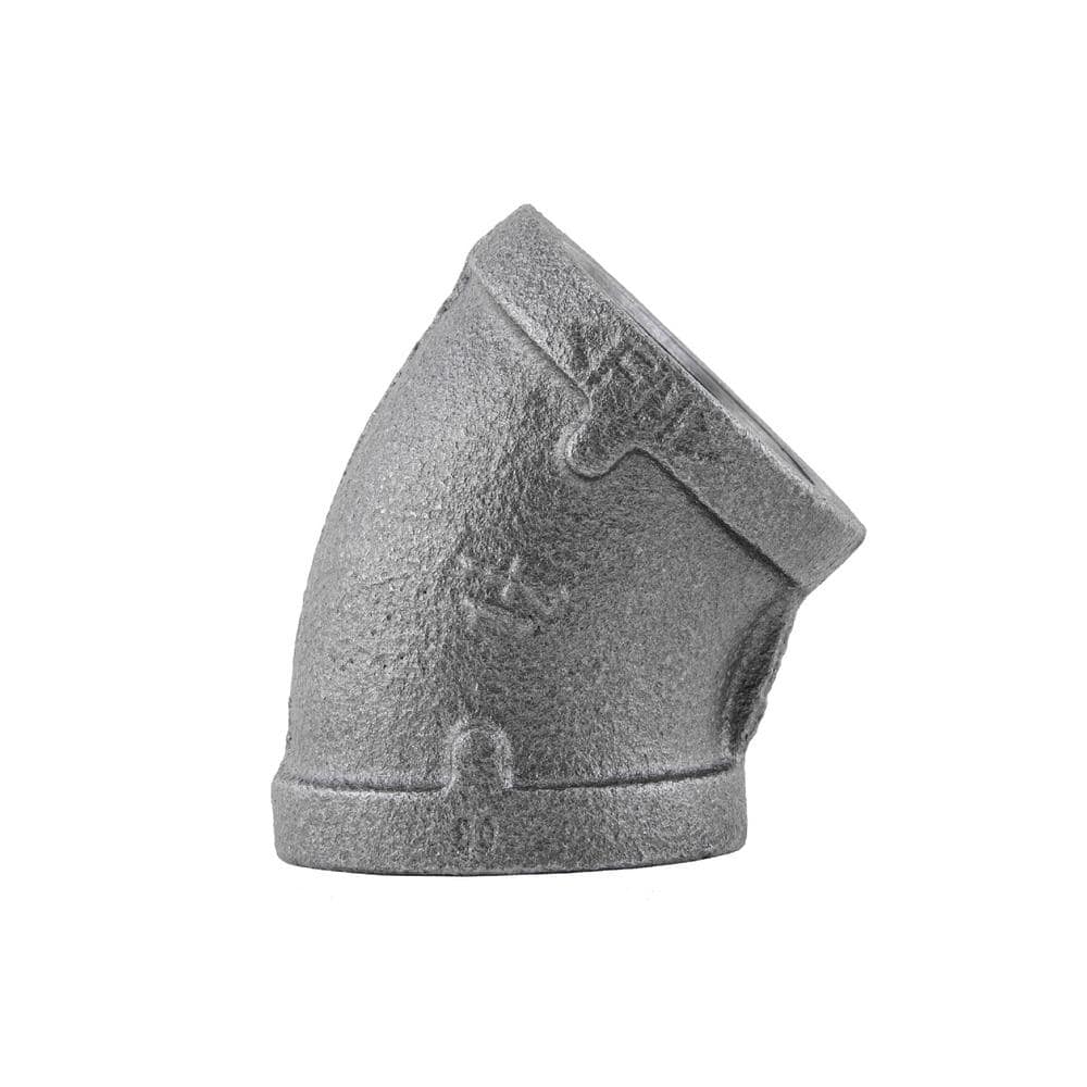 STZ 1-1/4 in. Black Iron 45° FIP x FIP Elbow 310 E45-114 - The Home Depot