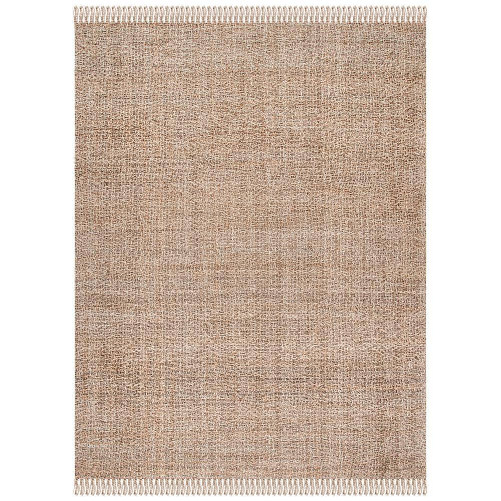 SAFAVIEH Natural Fiber Gray/Beige 9 ft. x 12 ft. Woven Thread Area Rug ...