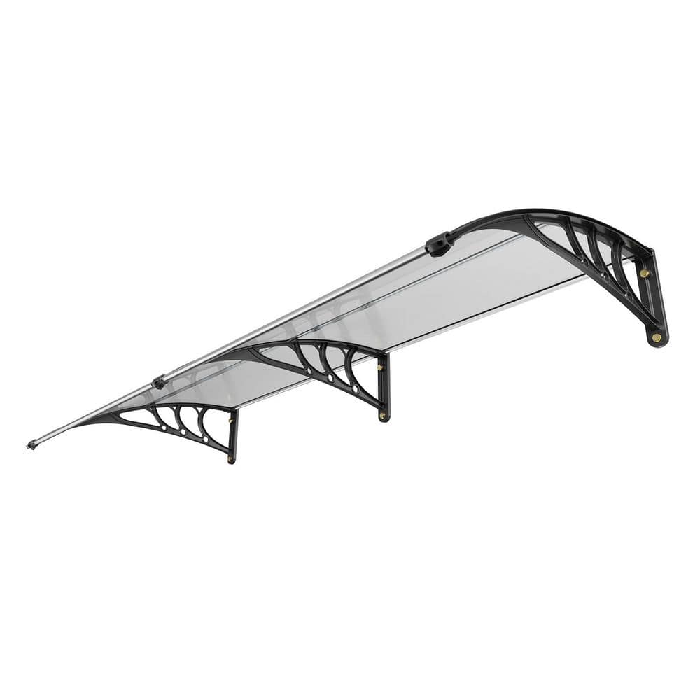 SVOPES 40 in. x 80 in. Window Door Awning, Polycarbonate UV and Rain ...