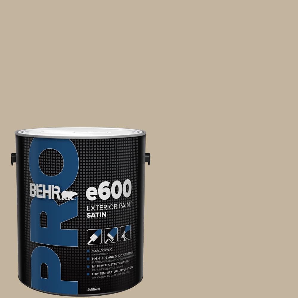 BEHR PRO 1 gal. #BNC-03 Essential Brown Satin Exterior Paint PR64301 ...