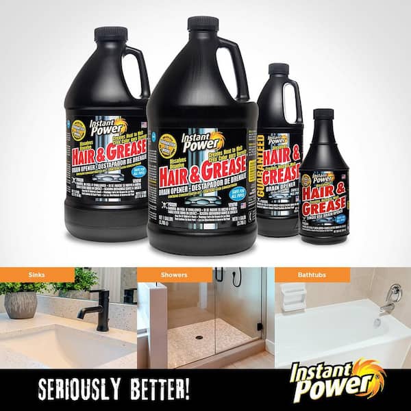 Instant Power 128 oz. Hair and Grease Drain Cleaner 1972 - The Home Depot