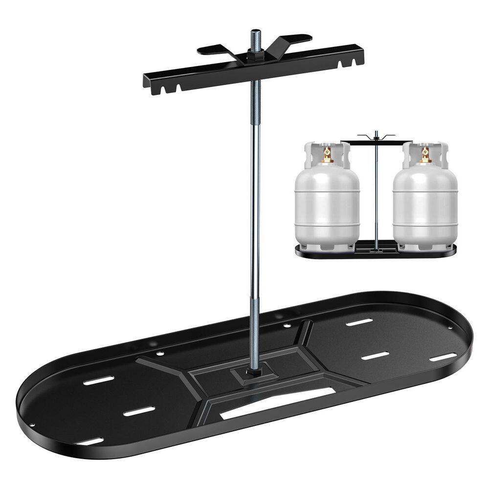 Hitechluxe Steel RV Dual Propane Tank Mounting Rack for 20 lbs ...