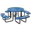 Leisure Craft Portable 46 in. Blue Commercial Round Picnic Table T46ROP ...