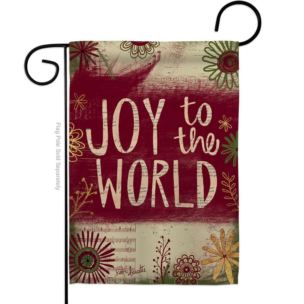 Breeze Decor 13 in. x 18.5 in. Joy to the World Winter Wonderland ...