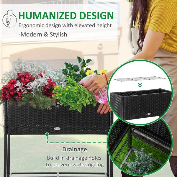 Elevated Portable Planter Plans Inexpensive Raised Garden Bed Ideas