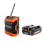 RIDGID 18V Hybrid Jobsite Radio with Bluetooth Wireless Technology ...