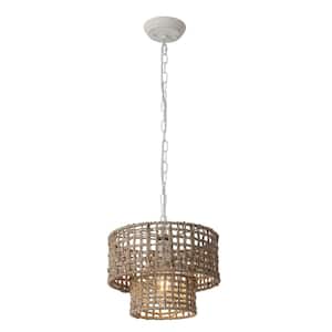 ALOA DECOR 1-Light W7 in. Modern Farmhouse White Natural Capiz Seashell ...