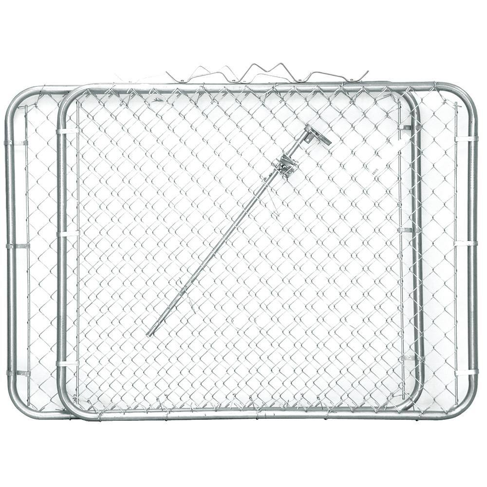 Everbilt 10 Ft W X 4 Ft H Galvanized Steel Drive Fence Gate 2 Pack