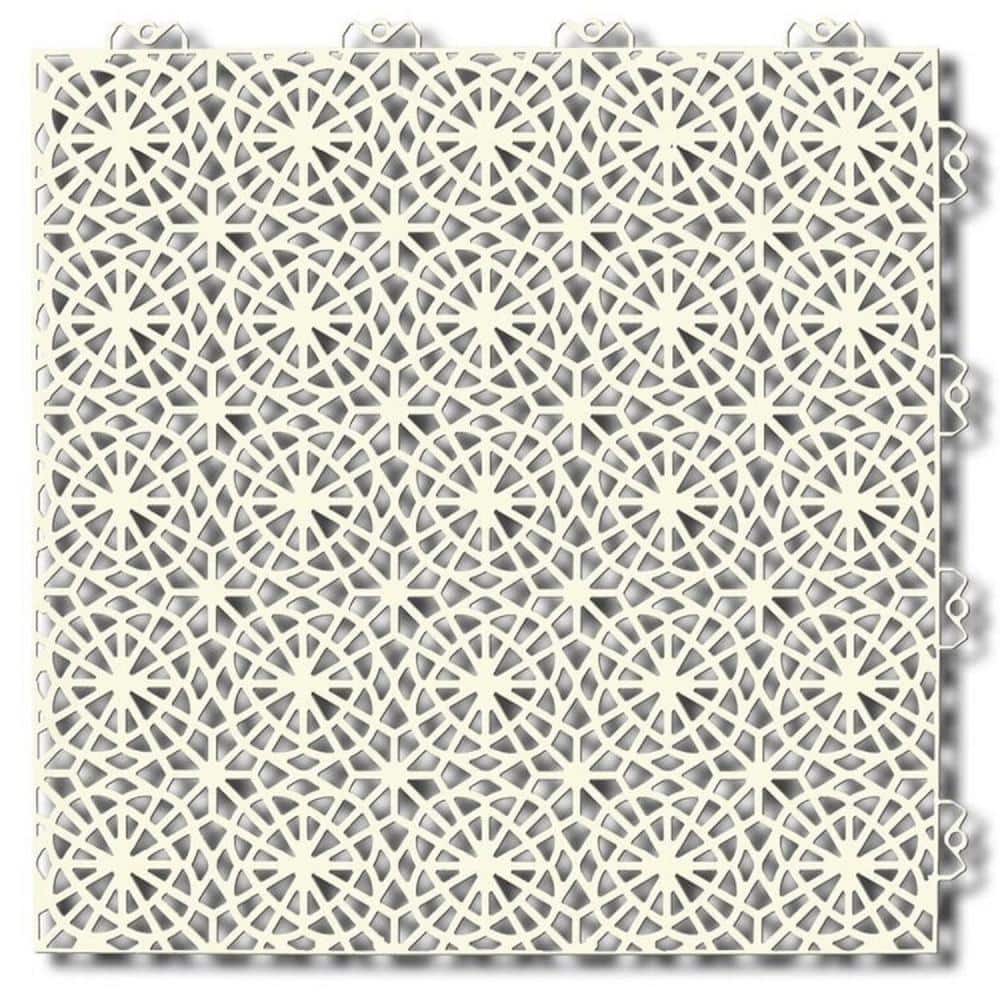 Bergo Unique 1.24 ft. x 1.24 ft. PVC Garage Floor Tile in Sandstorm (14 ...
