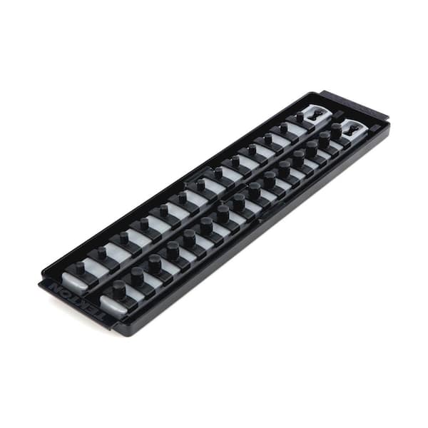 TEKTON 1/4 in., 3/8 in. Drive Socket Rails and 13 in. Tray, Gray ...