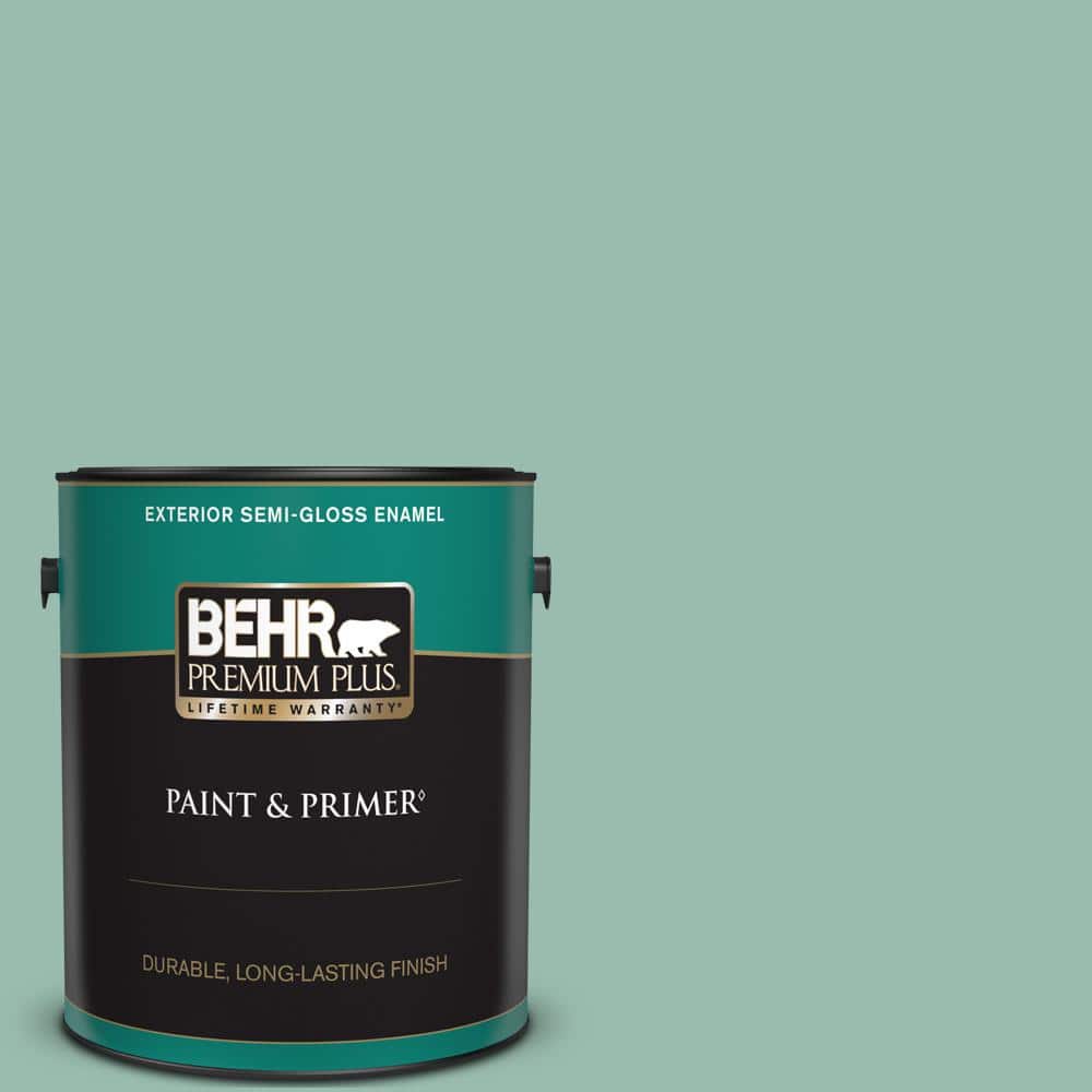 BEHR PREMIUM PLUS 1 gal. #M430-4 Sunstone Semi-Gloss Enamel Exterior ...
