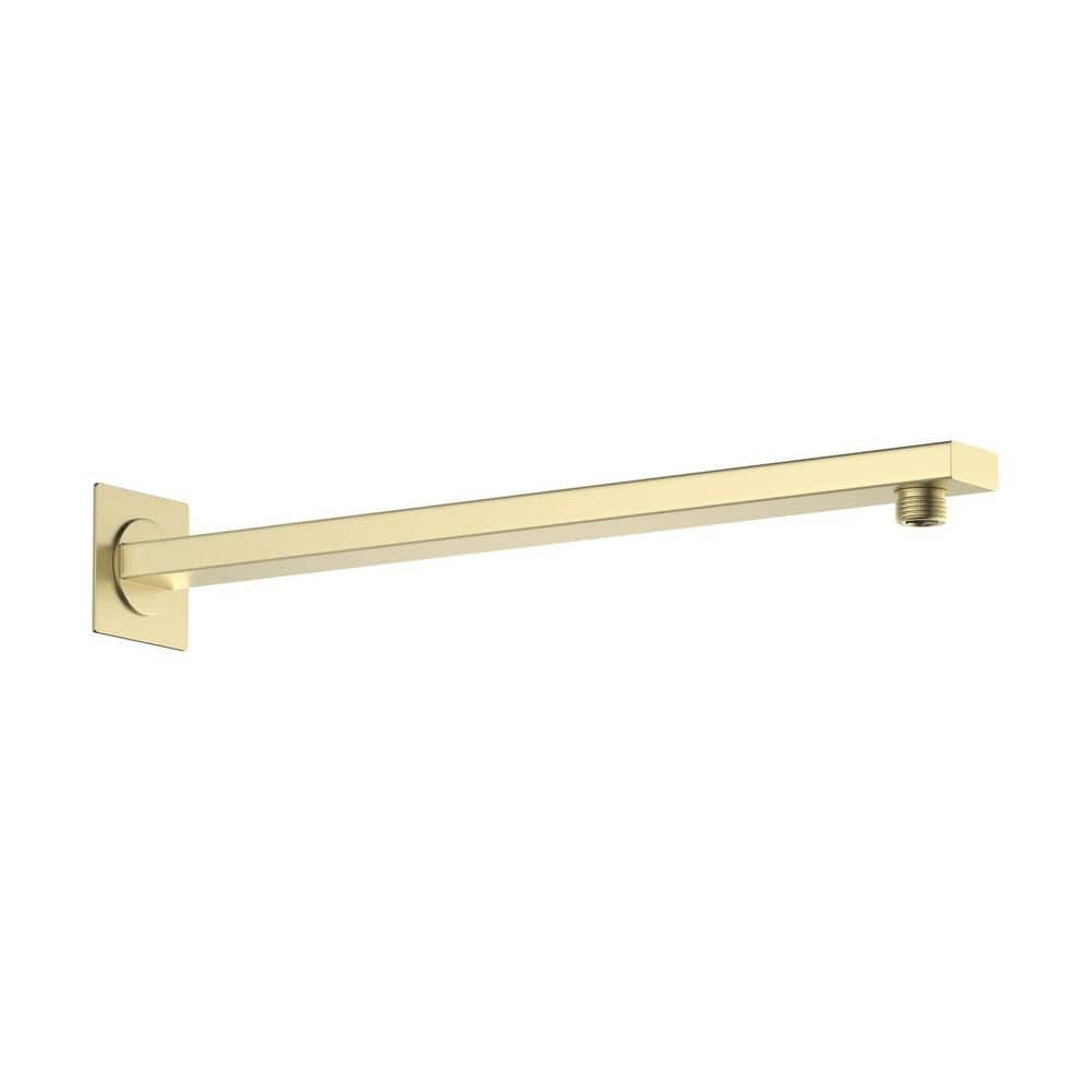KIBI 16 in. Wall Mounted Stainless Steel Shower Arm in Brushed Gold (1 ...