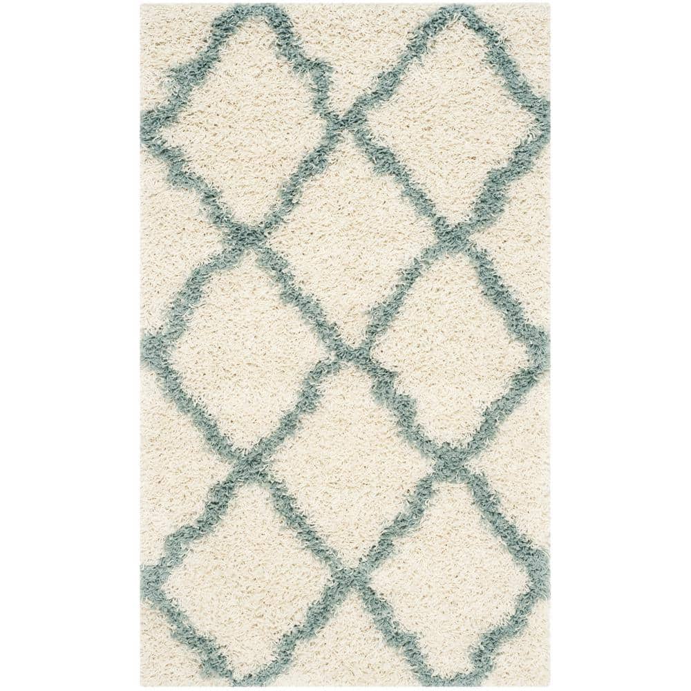 SAFAVIEH Townsend 2 ft. x 4 ft. Ivory/Seafoam Geometric Area Rug ...