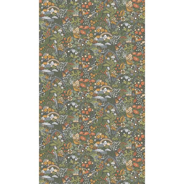York Wallcoverings 77.2 in. x 133.9 in. Green Taget Dark Green Wall Mural MBRD29037 - The Home Depot