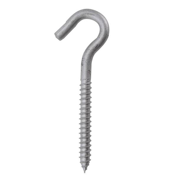 Everbilt 3/8 in. x 4-1/2 in. Lag Thread Screw Hook Galvanized 813576 - The Home Depot