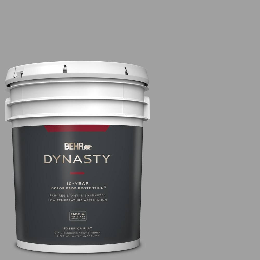 BEHR DYNASTY 5 gal. #PPU26-06 Elemental Gray Flat Exterior Stain ...