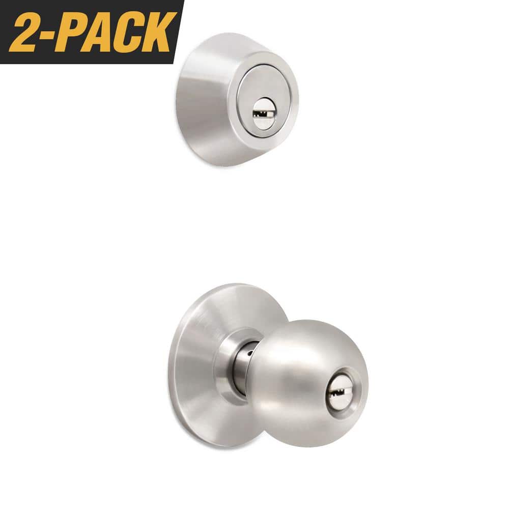 Premier Lock High Security Stainless Steel Combo Lock Set with Keyed ...