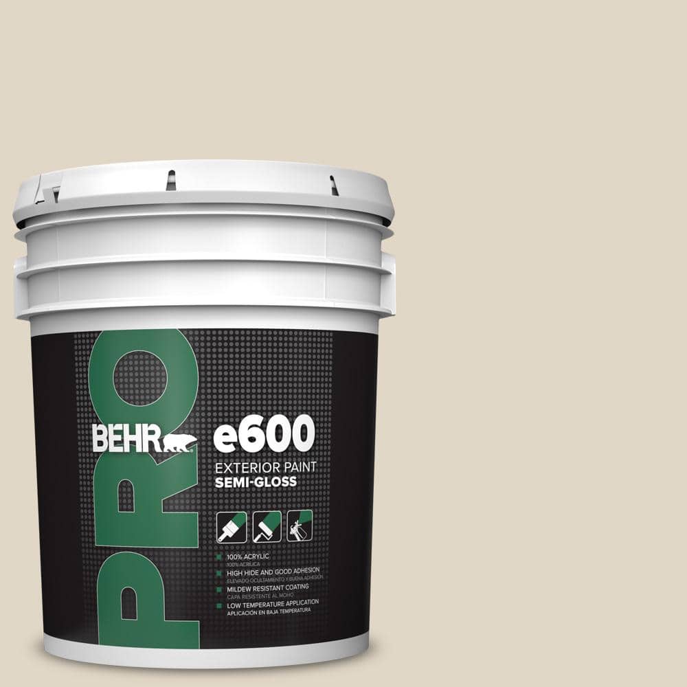BEHR PRO 5 gal. #YL-W13 Sentimental Beige Semi-Gloss Acrylic Exterior ... BEHR PRO 5 gal. #YL-W13 Sentimental Beige Semi-Gloss Acrylic Exterior ...