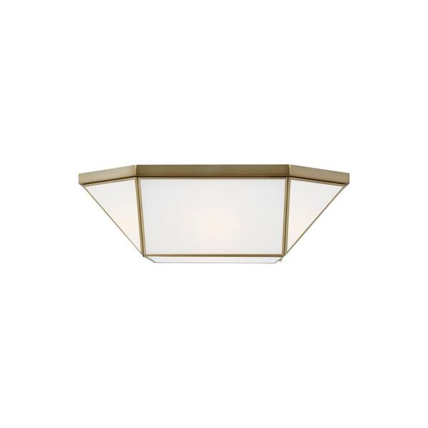 Generation Lighting Morrison 20 in. 4-Light Satin Brass Flush Mount ...