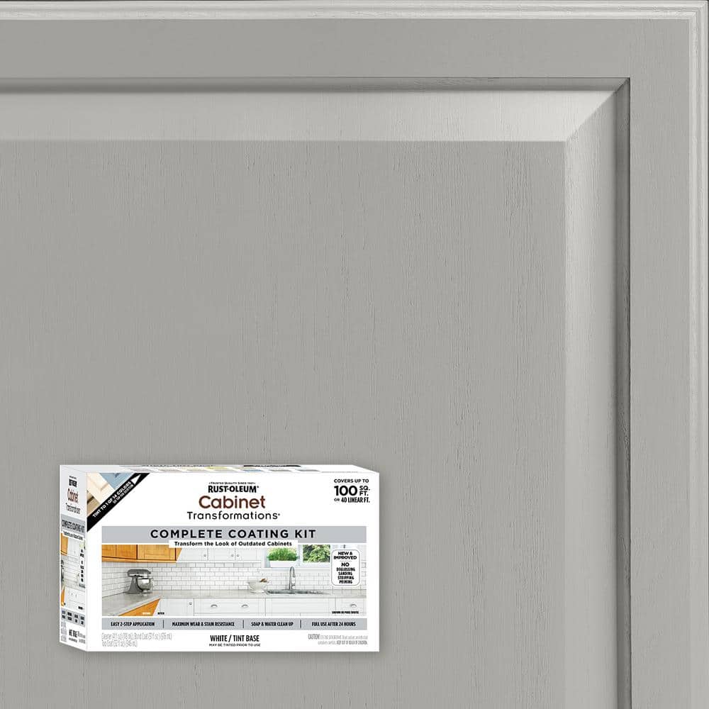 Rust-Oleum Transformations 1 qt. Satin Stone Gray Interior Cabinet ...