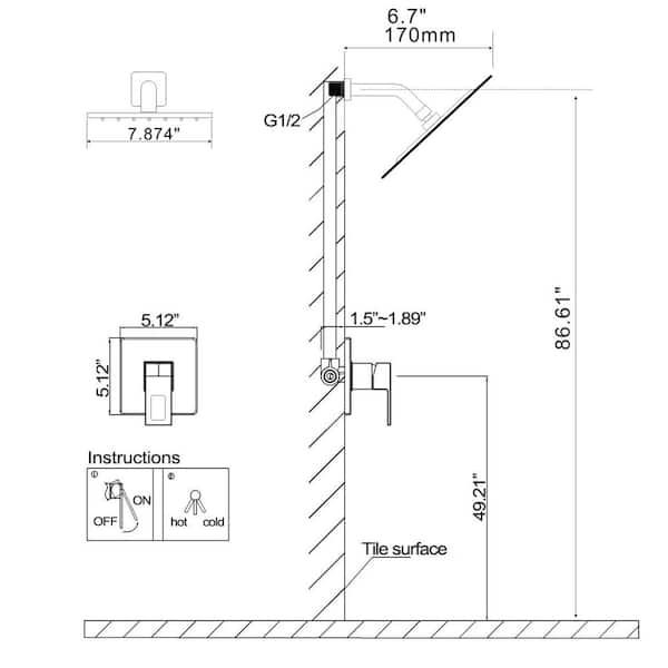 Shower Valve Mounting Height