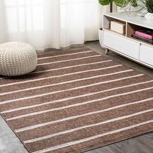 JONATHAN Y Colonia Berber Stripe Beige/Brown 3 ft. x 5 ft. Indoor ...