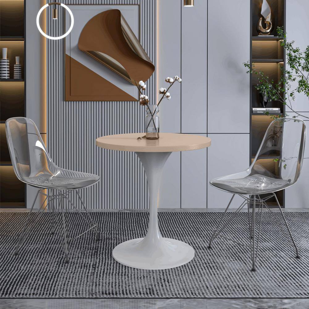Leisuremod Verve Modern Dining Table with a 27 in. Round MDF Wood ...