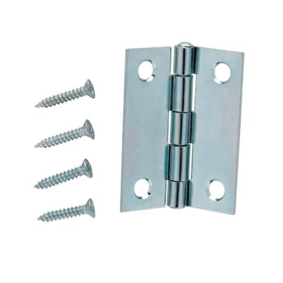 Everbilt 1-1/2 in. Zinc-Plated Narrow Utility Hinge (2-Pack)-15396 ...