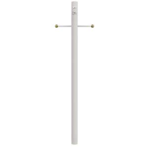 VITA 6"L x 6"W x 74"H Sturbridge Vinyl Lamp Post, White, VA94428 ...