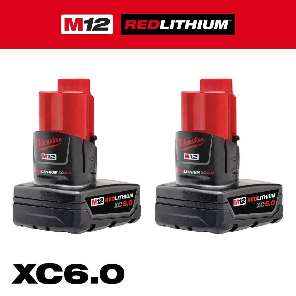 Milwaukee M12 12V Lithium-Ion XC Extended Capacity Battery Pack 6. 0Ah ...