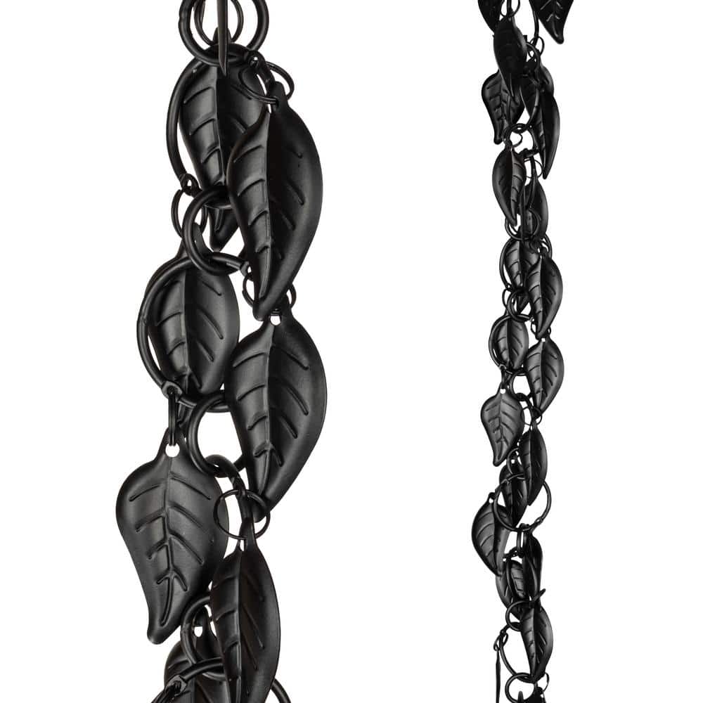 Monarch Rain Chains Monarch Aluminum Cascading Leaves Rain Chain, 8.5 ...