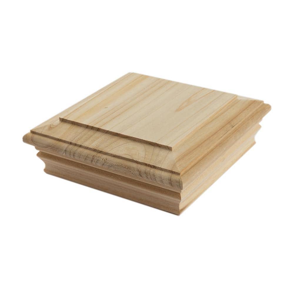 Deckorators 6 in. x 6 in. Newport Classic Cedar Wood Post Cap 72893 ...