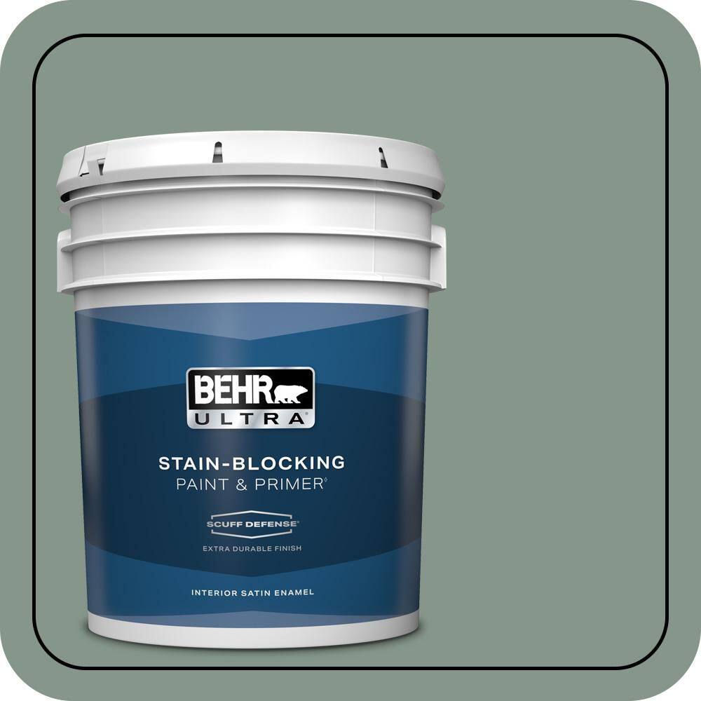 BEHR ULTRA 5 gal. #N420-4 Underground Gardens Extra Durable Satin ...
