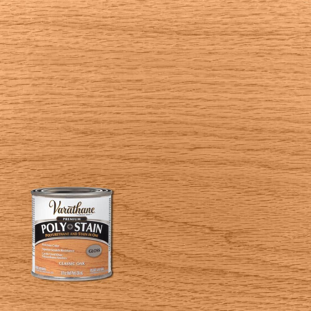 Varathane 8 oz. Oak Gloss Water-Based Interior Polyurethane and Stain ...