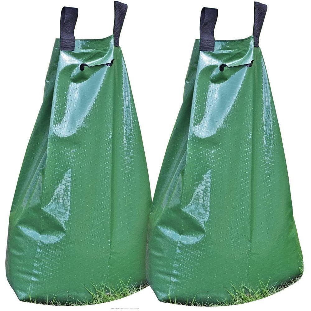 Green Polyethylene Watering Bag, Fits Trees with 4-to 20 in. Trunk ...